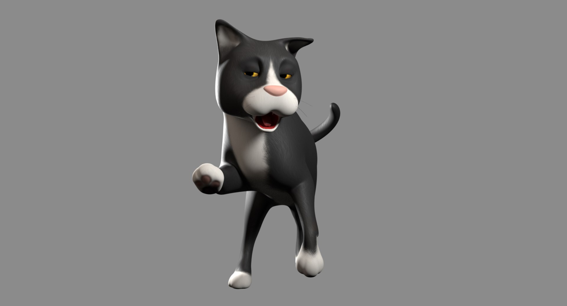 Cartoon Rigged Cat Animation 3D Model - TurboSquid 1399044