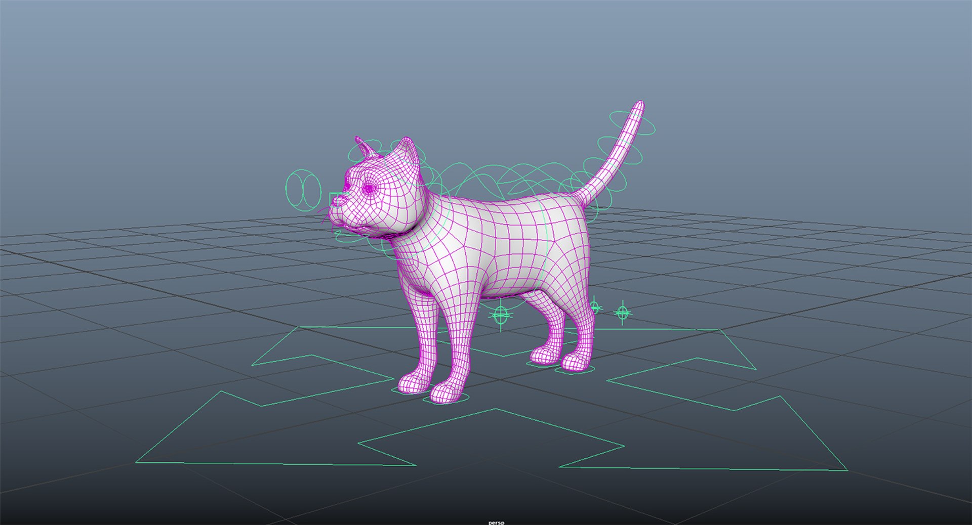 Cartoon rigged cat animation 3D model - TurboSquid 1399044