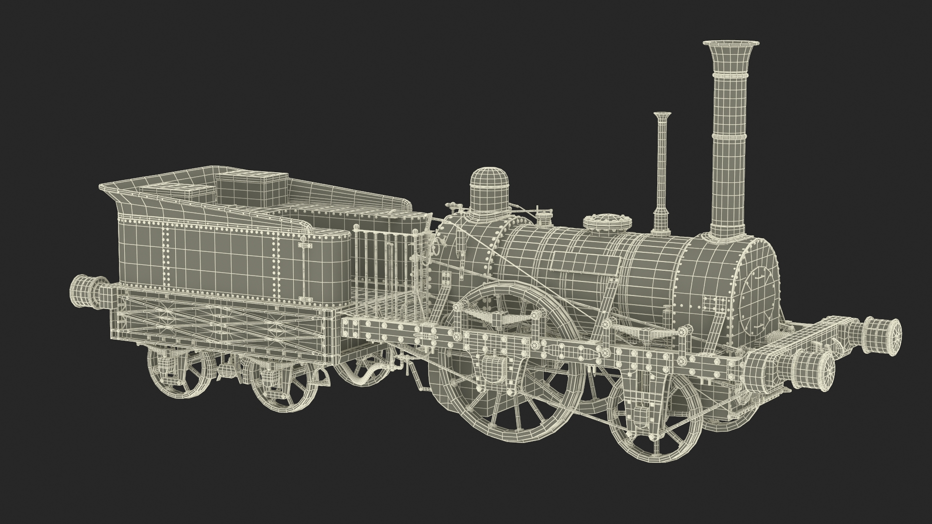 3D Locomotive Planet By Robert Stephenson 1830 - TurboSquid 2124384