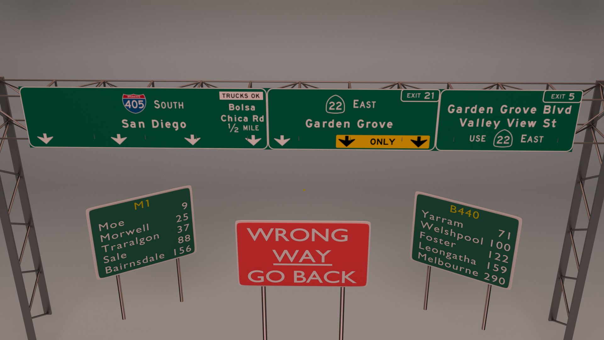 36 Traffic Signs Road 3d Model