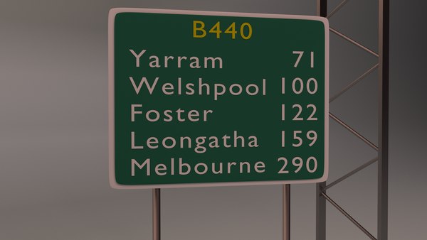 36 traffic signs road 3d model