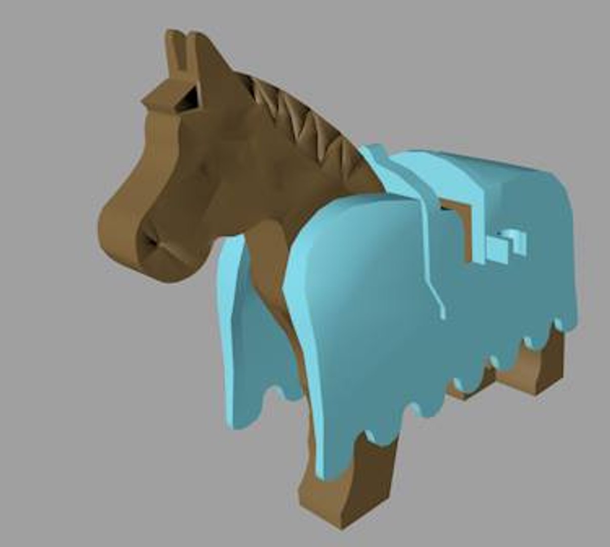 3d Model Lego Horse Saddle