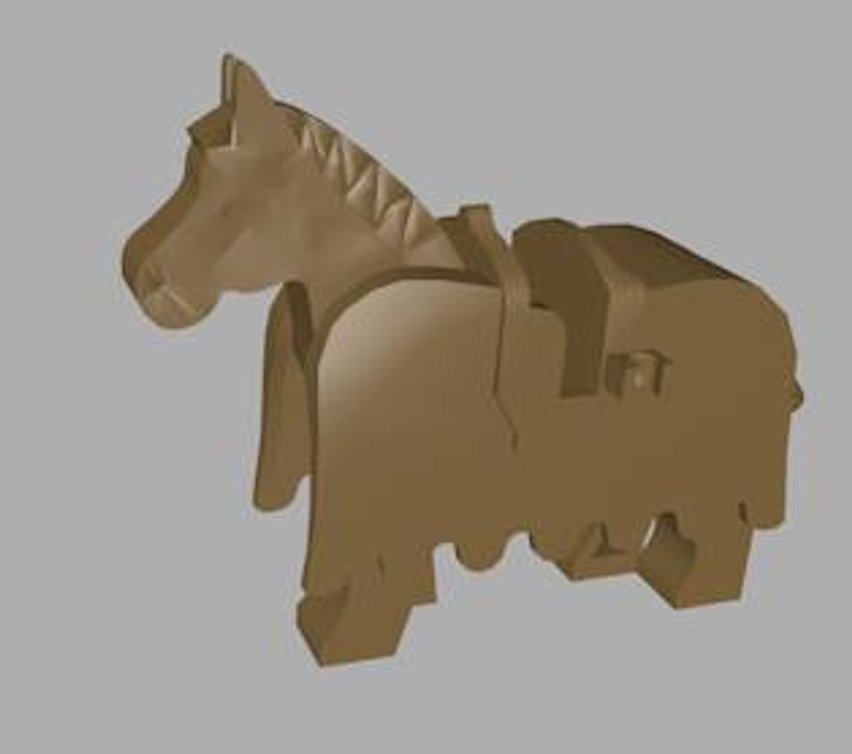 3d Model Lego Horse Saddle