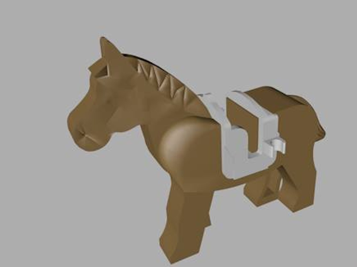 3d Model Lego Horse Saddle