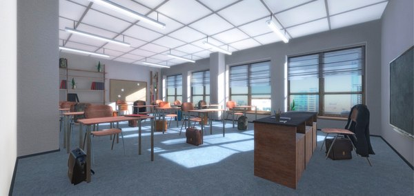 Classroom Blender Models for Download | TurboSquid