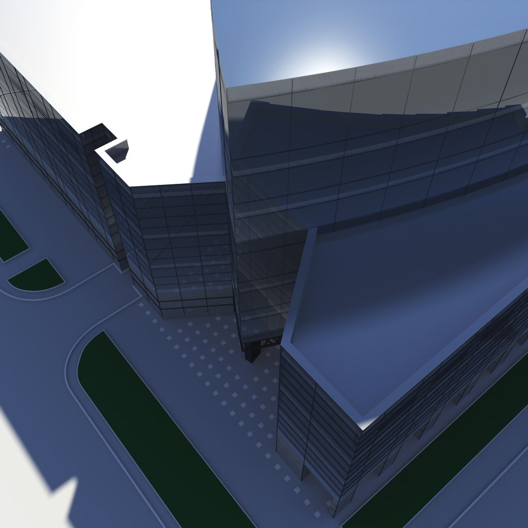 Modern Trade Center 3d Model