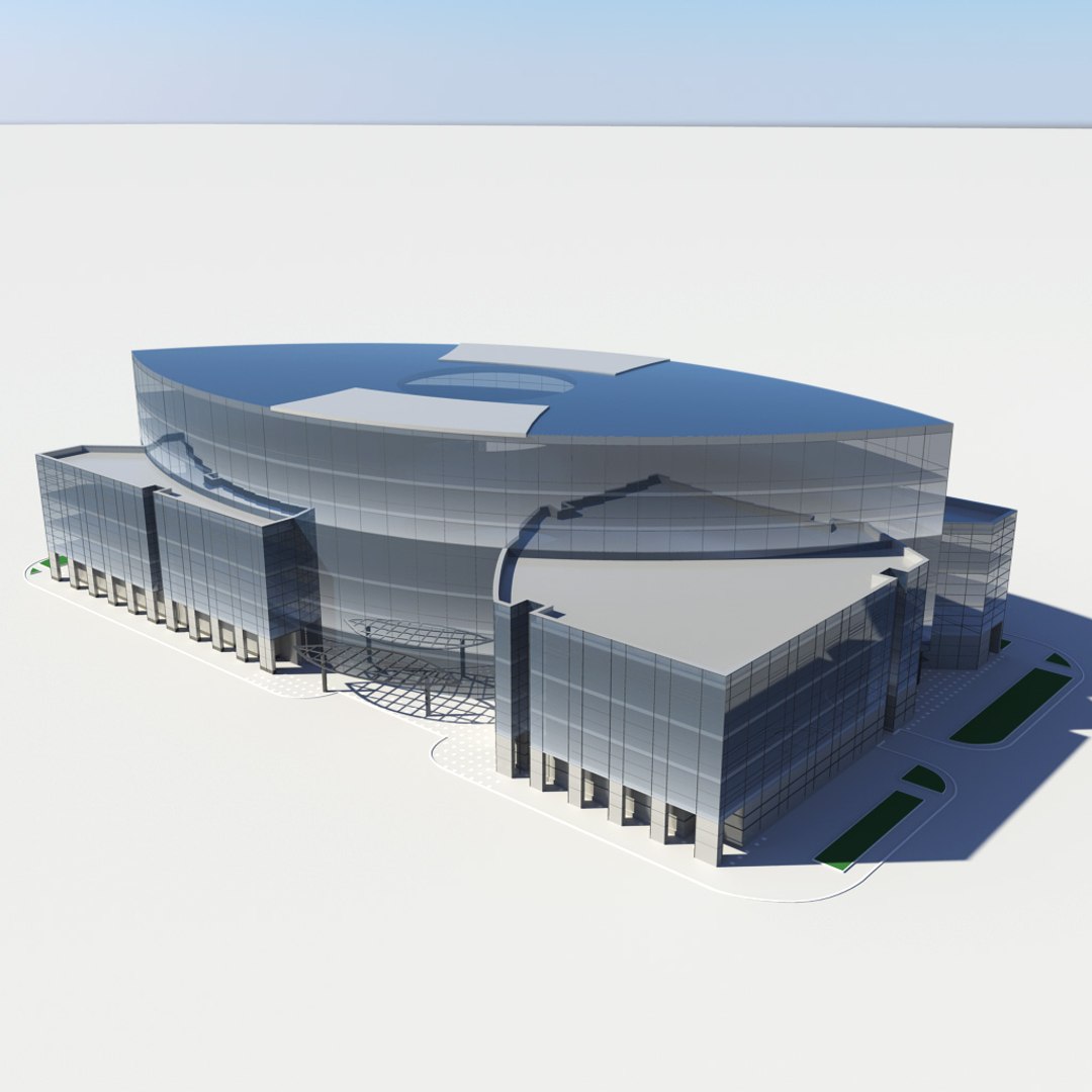 Modern Trade Center 3d Model