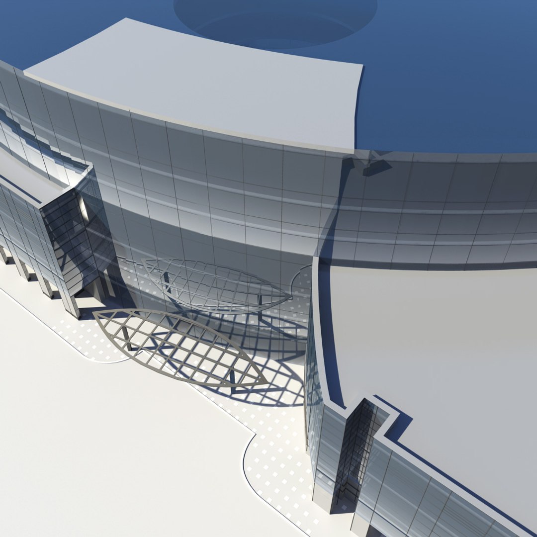 Modern Trade Center 3d Model