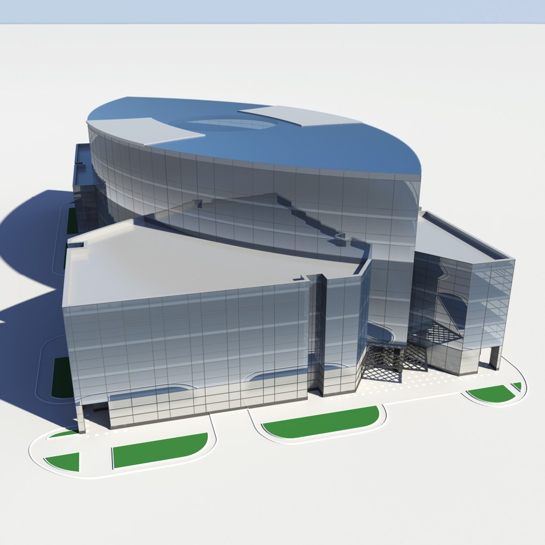 Modern Trade Center 3d Model