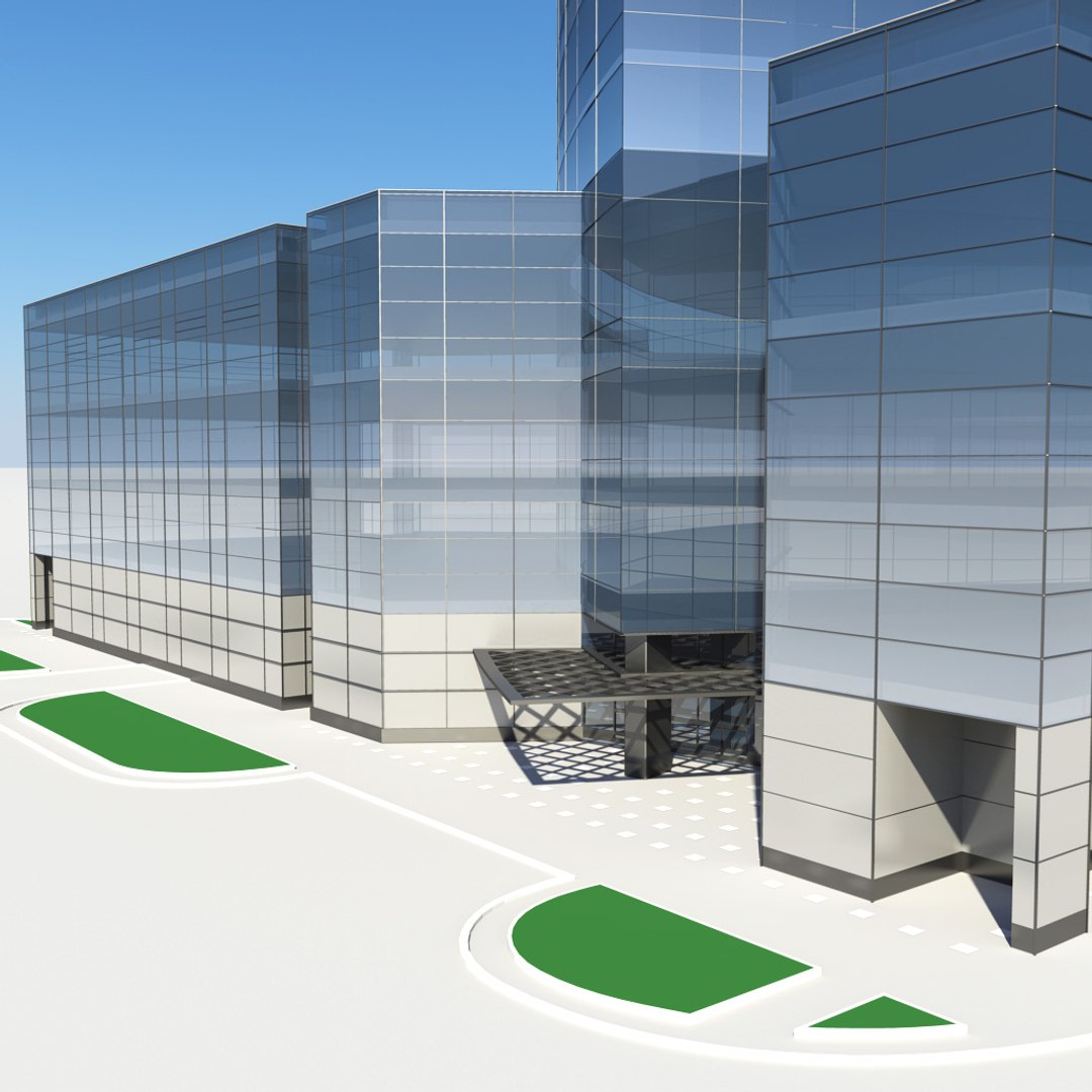 Modern Trade Center 3d Model