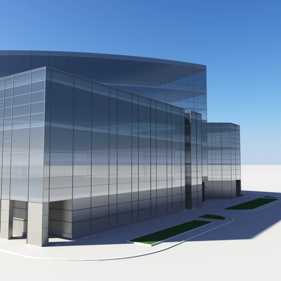 Modern Trade Center 3d Model