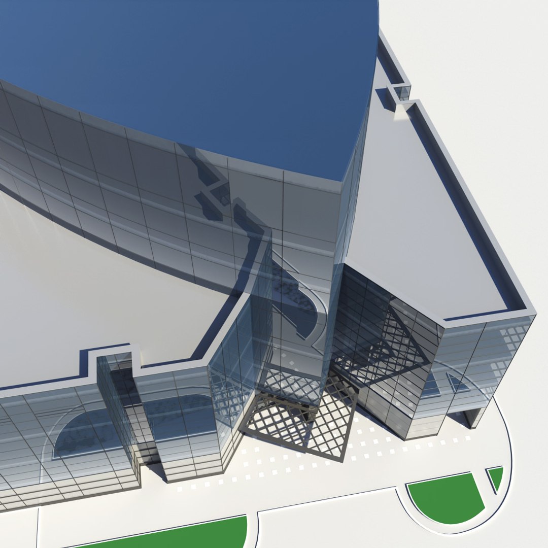 Modern Trade Center 3d Model