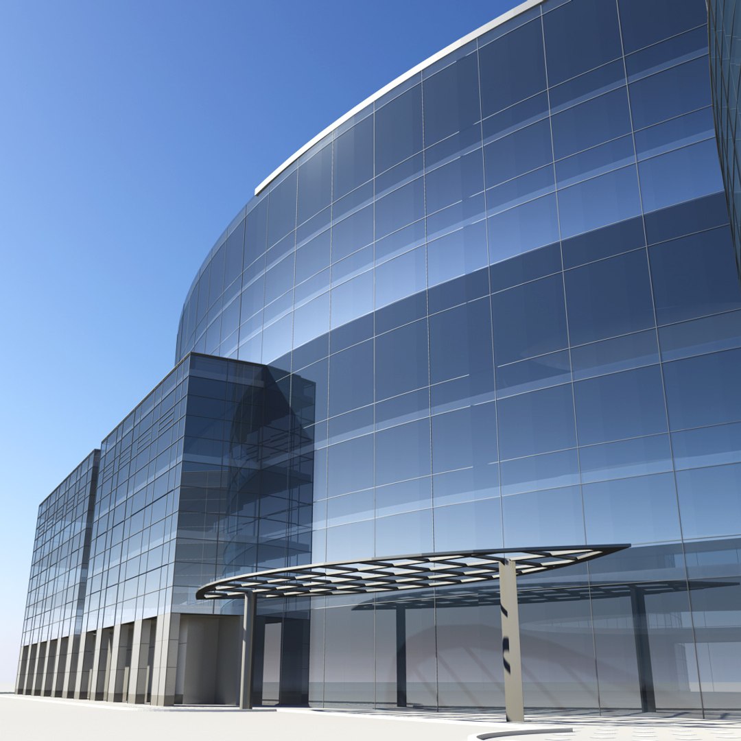 Modern Trade Center 3d Model