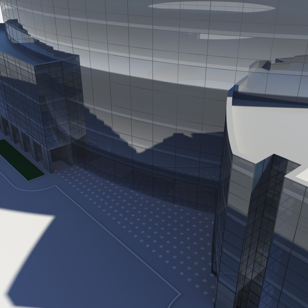 Modern Trade Center 3d Model