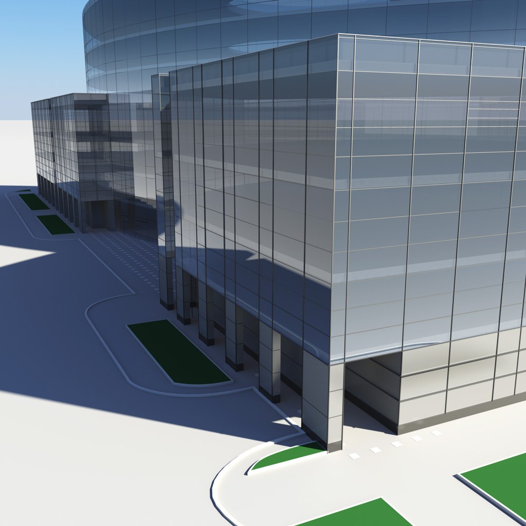Modern Trade Center 3d Model