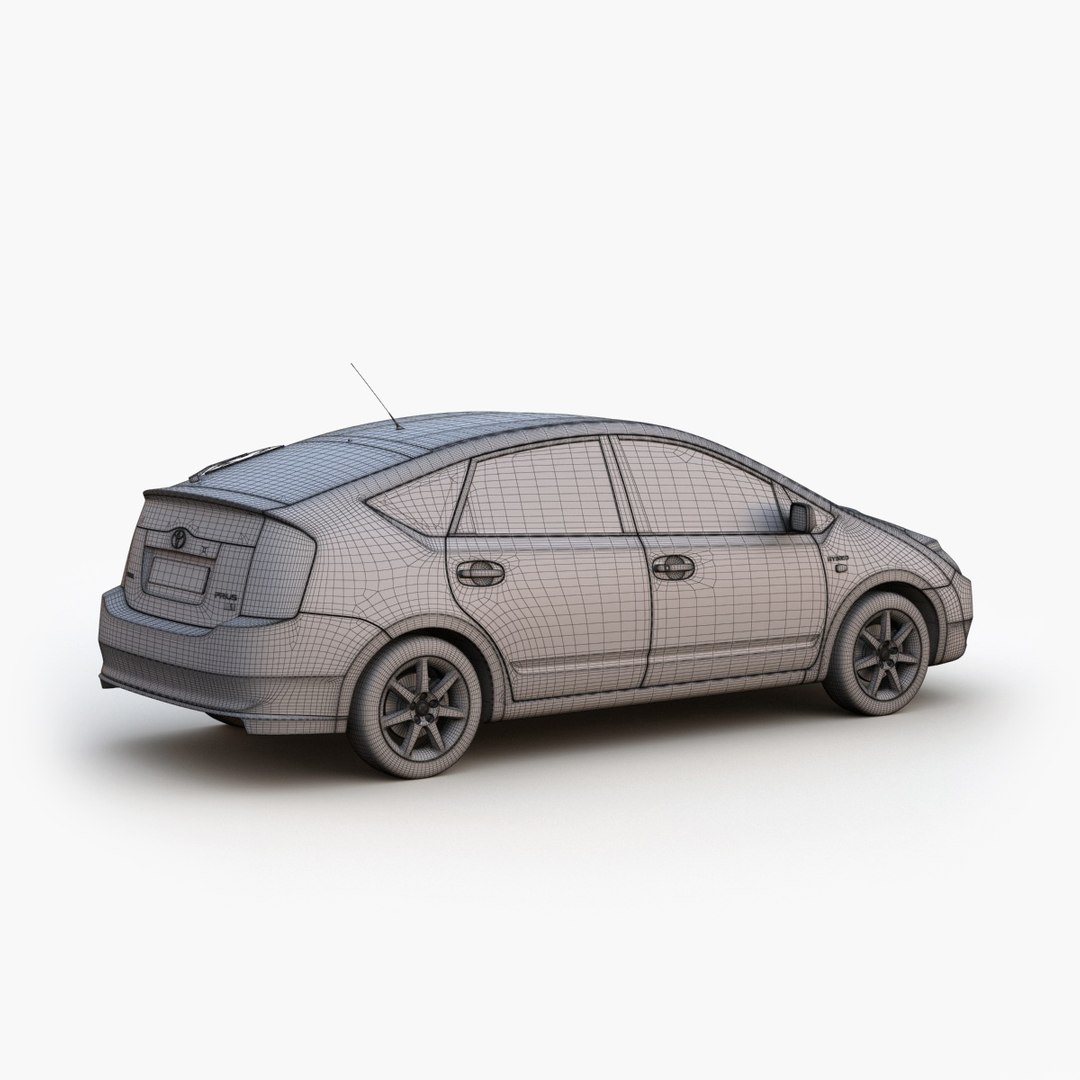 3d toyota prius ii car