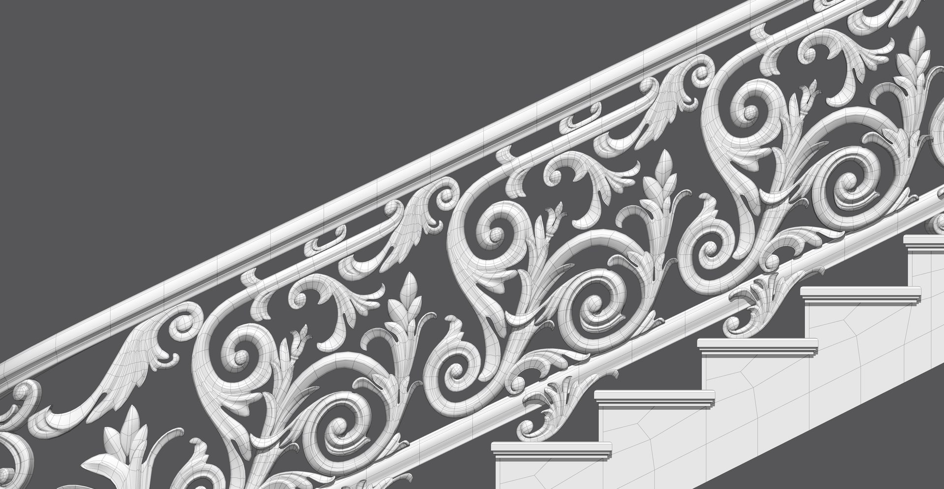 3D Model Classic Stairs - TurboSquid 1981581