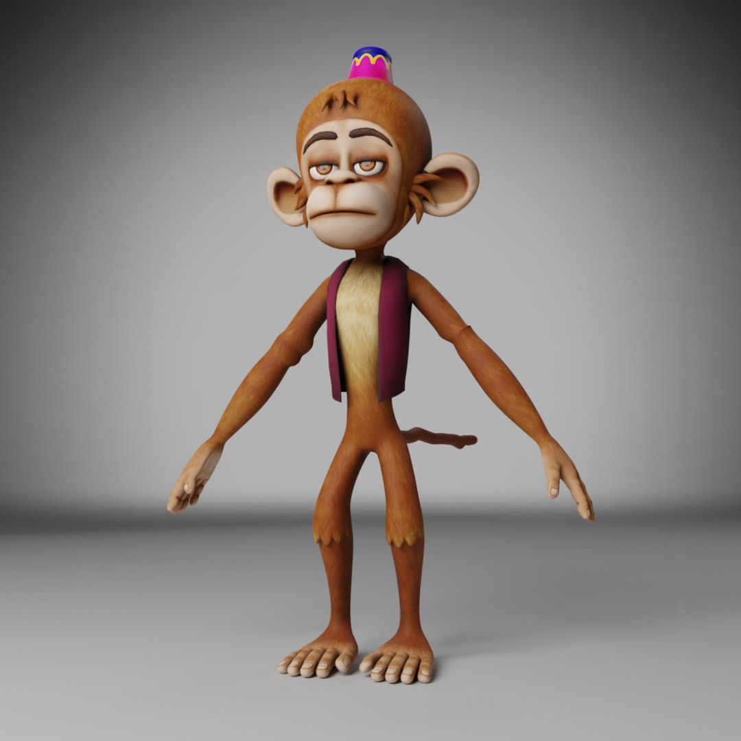 Disney Aladdin Abu Stylized Character 3D Model Model - TurboSquid 2147146