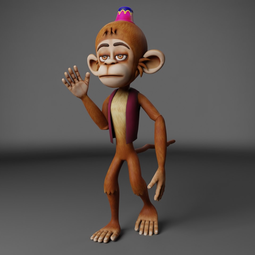 Disney Aladdin Abu Stylized Character 3D Model Model - TurboSquid 2147146