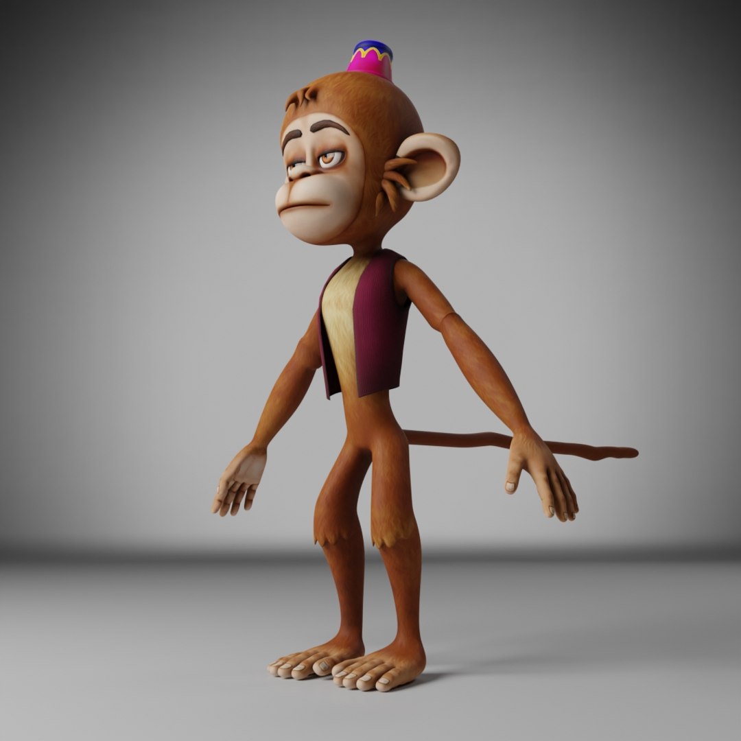 Disney Aladdin Abu Stylized Character 3D Model Model - TurboSquid 2147146