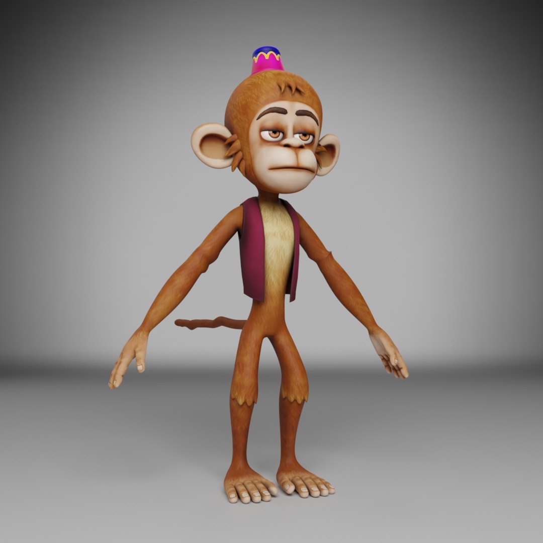 Disney Aladdin Abu Stylized Character 3D Model Model - TurboSquid 2147146