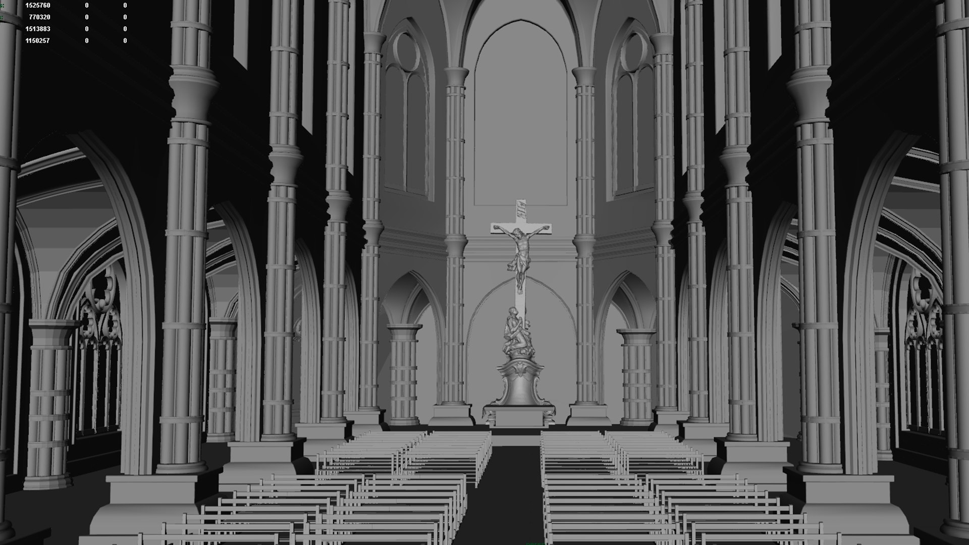 3D Church Interior Set Model Model - TurboSquid 2390382