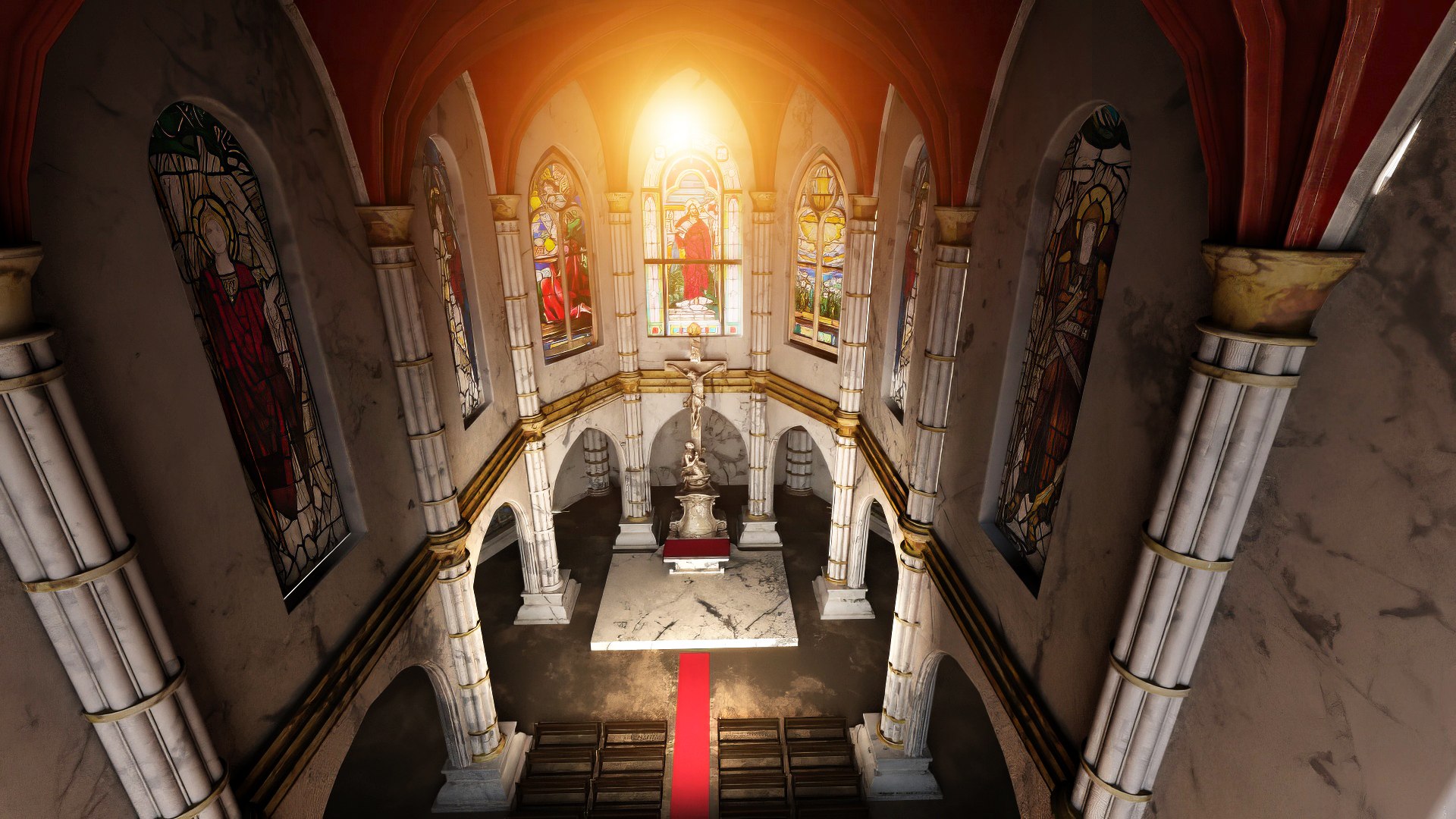 3D Church Interior Set Model Model - TurboSquid 2390382