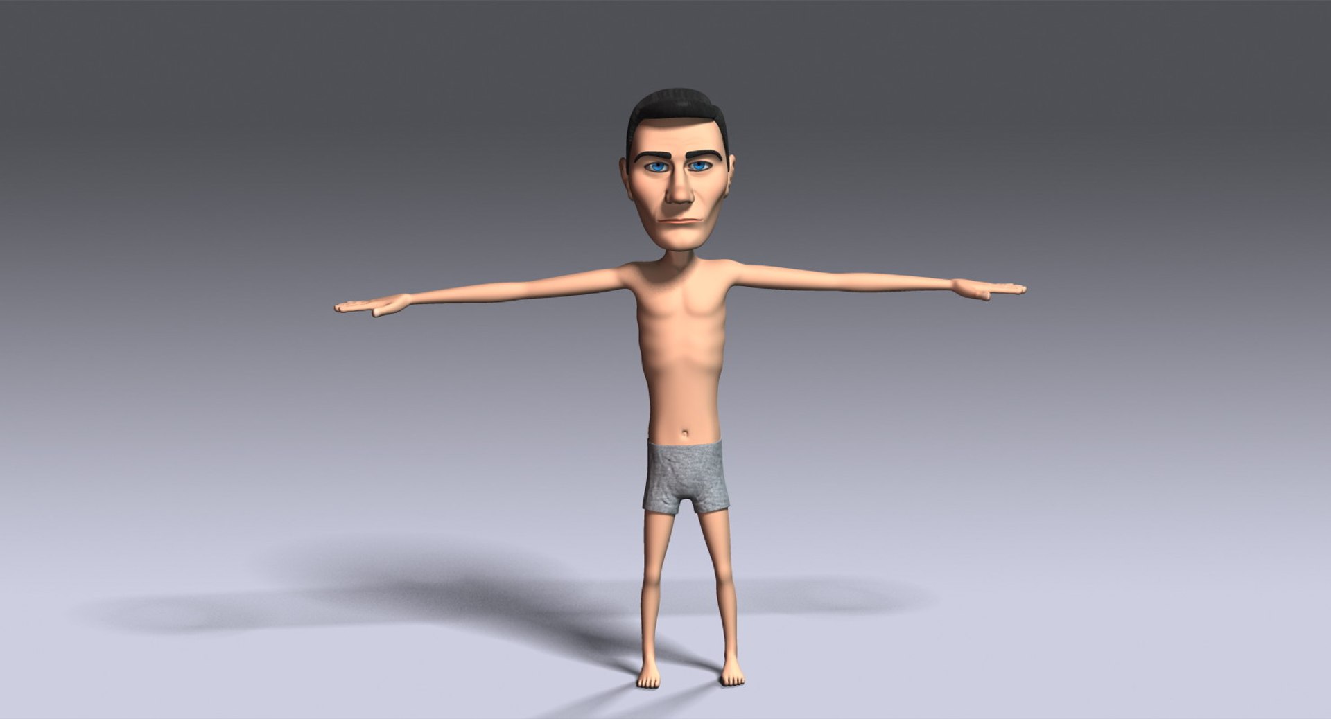 Cartoon Skinny Guy Character 3D Model - TurboSquid 1327415