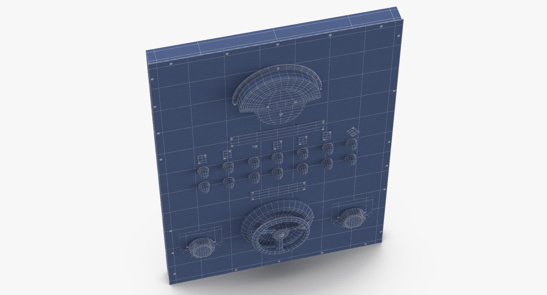 3d model of panel levers gauges 02