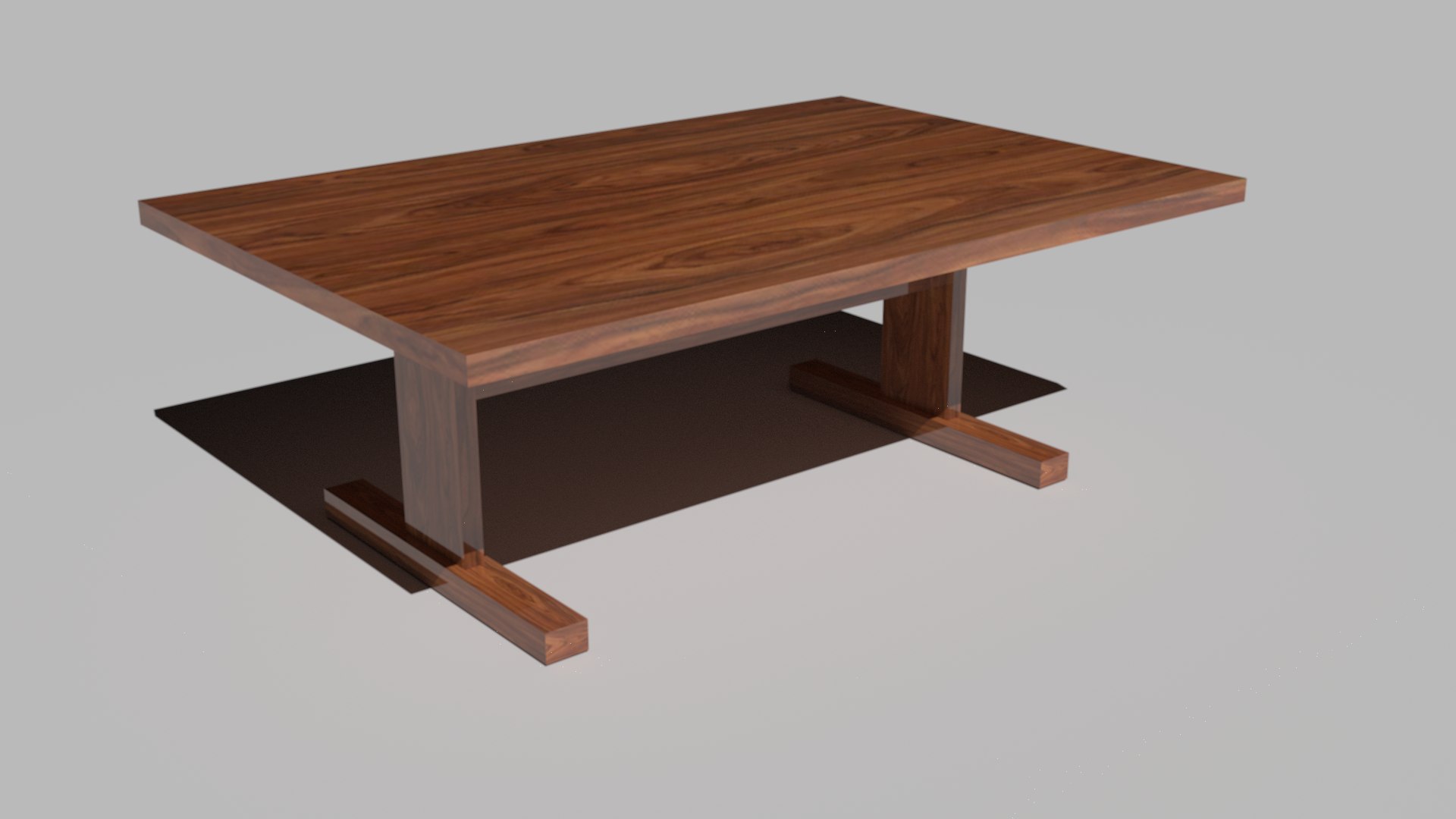 3d wooden table model