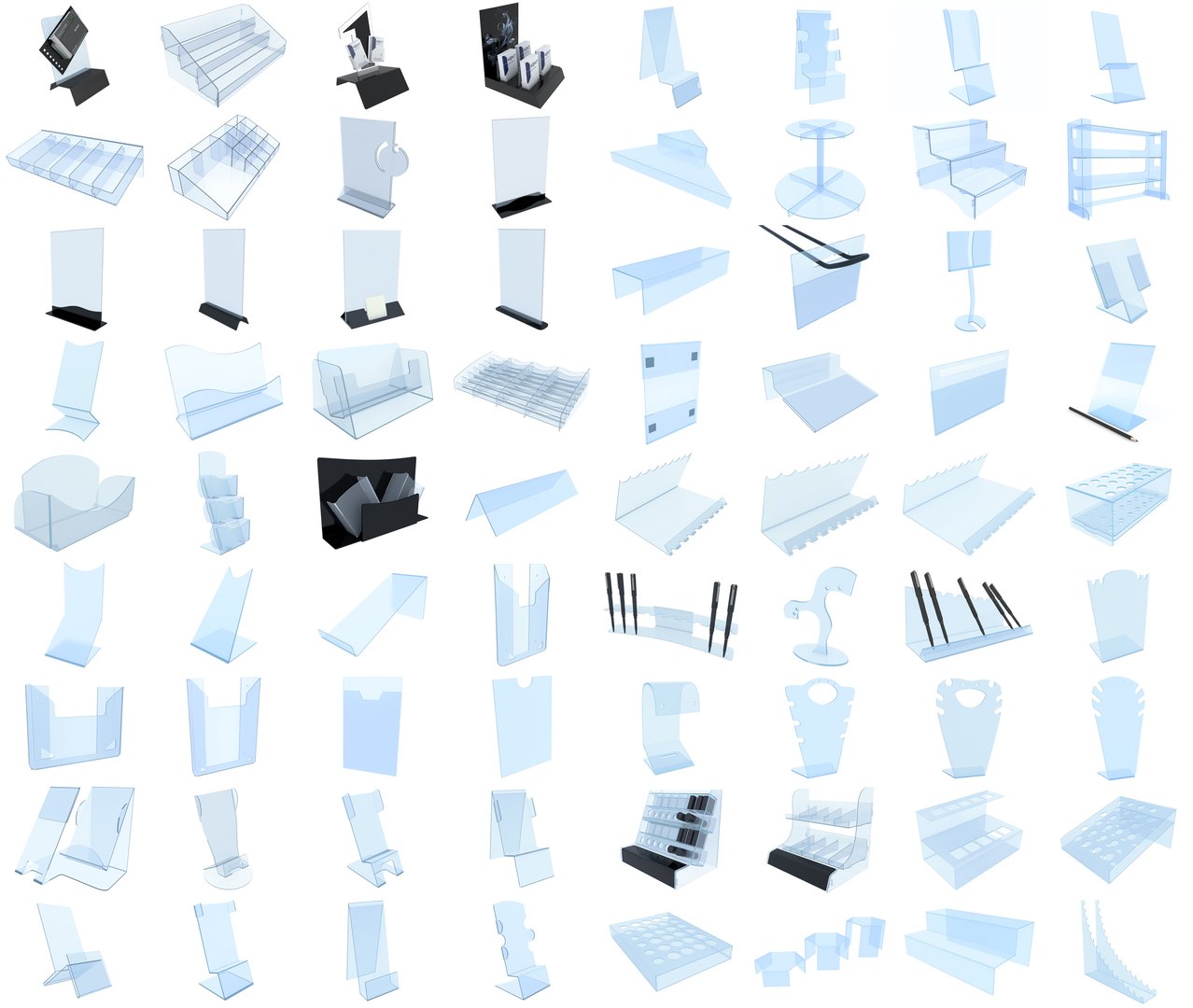 Plastic stands paper model - TurboSquid 1506459