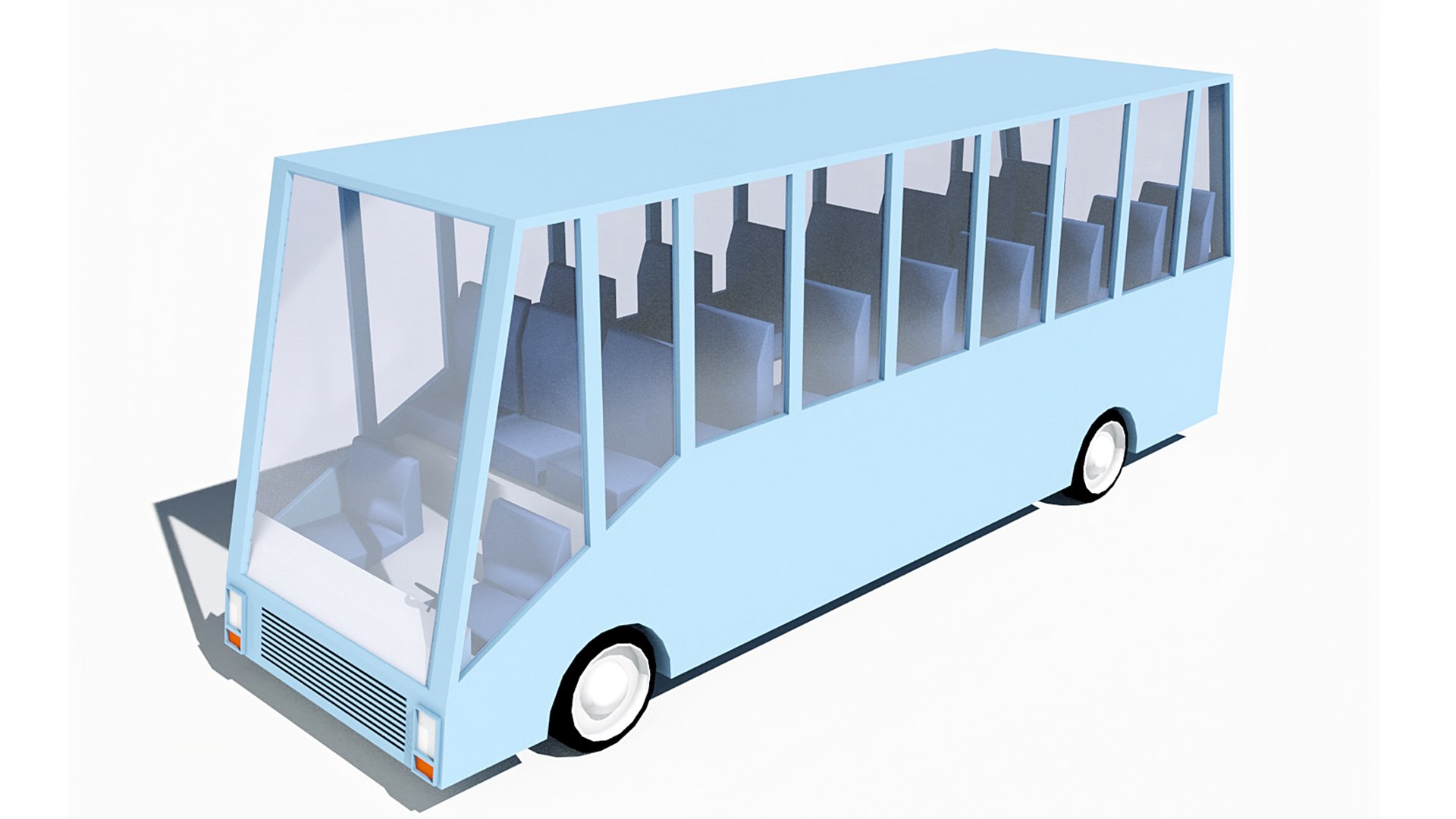 Cartoon Bus Car Model - TurboSquid 1645067