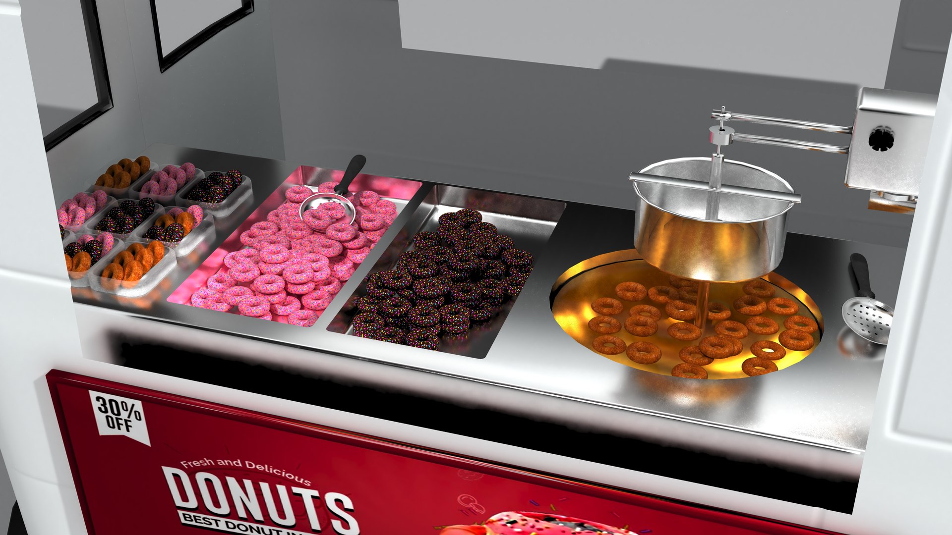 Donut Van 3D Model - TurboSquid 2365934