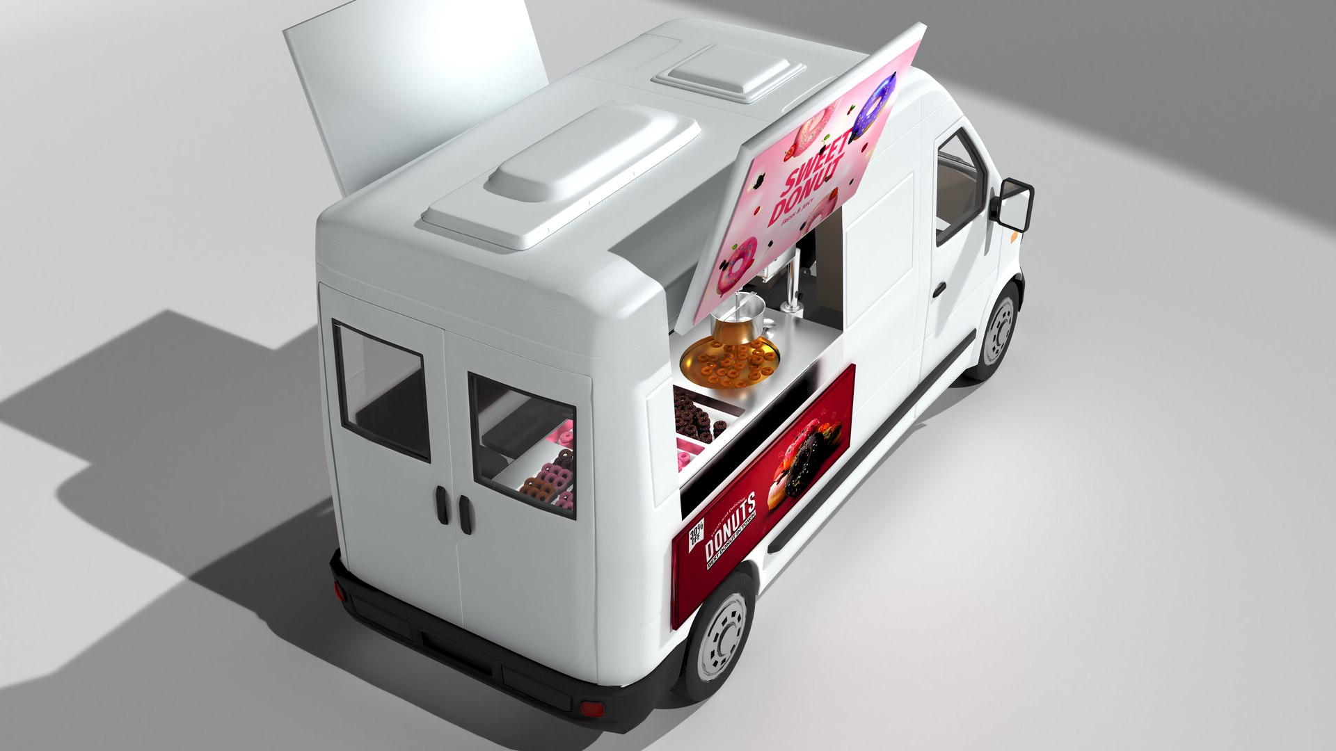 Donut Van 3D Model - TurboSquid 2365934