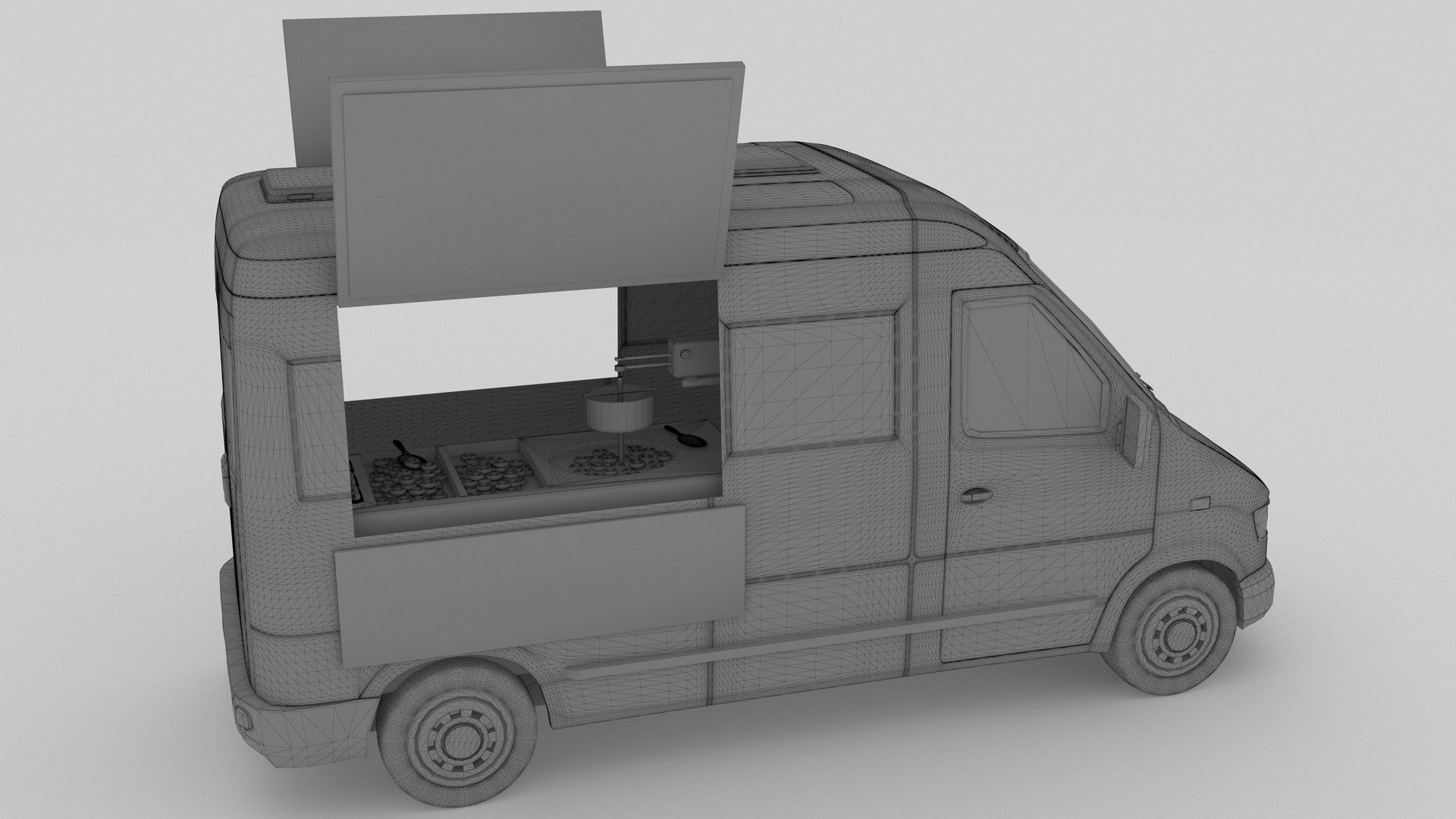 Donut Van 3D Model - TurboSquid 2365934
