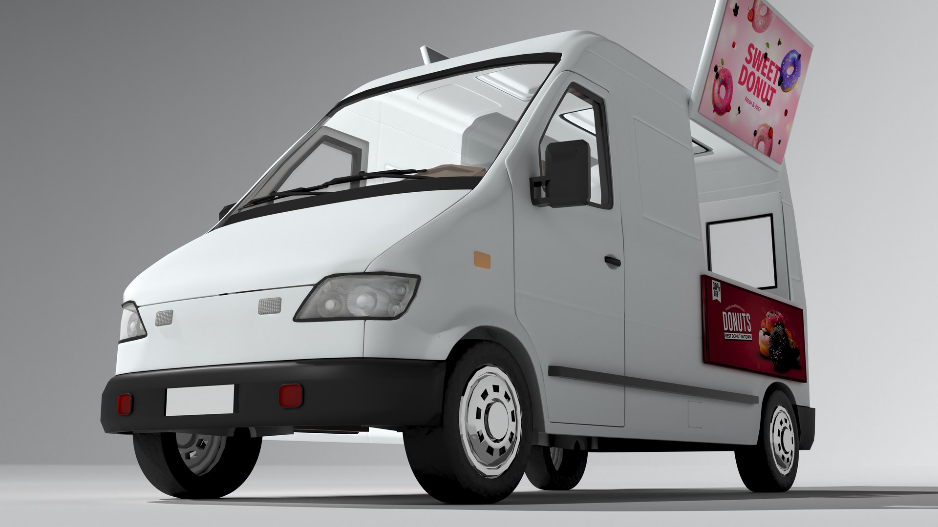 Donut Van 3D Model - TurboSquid 2365934