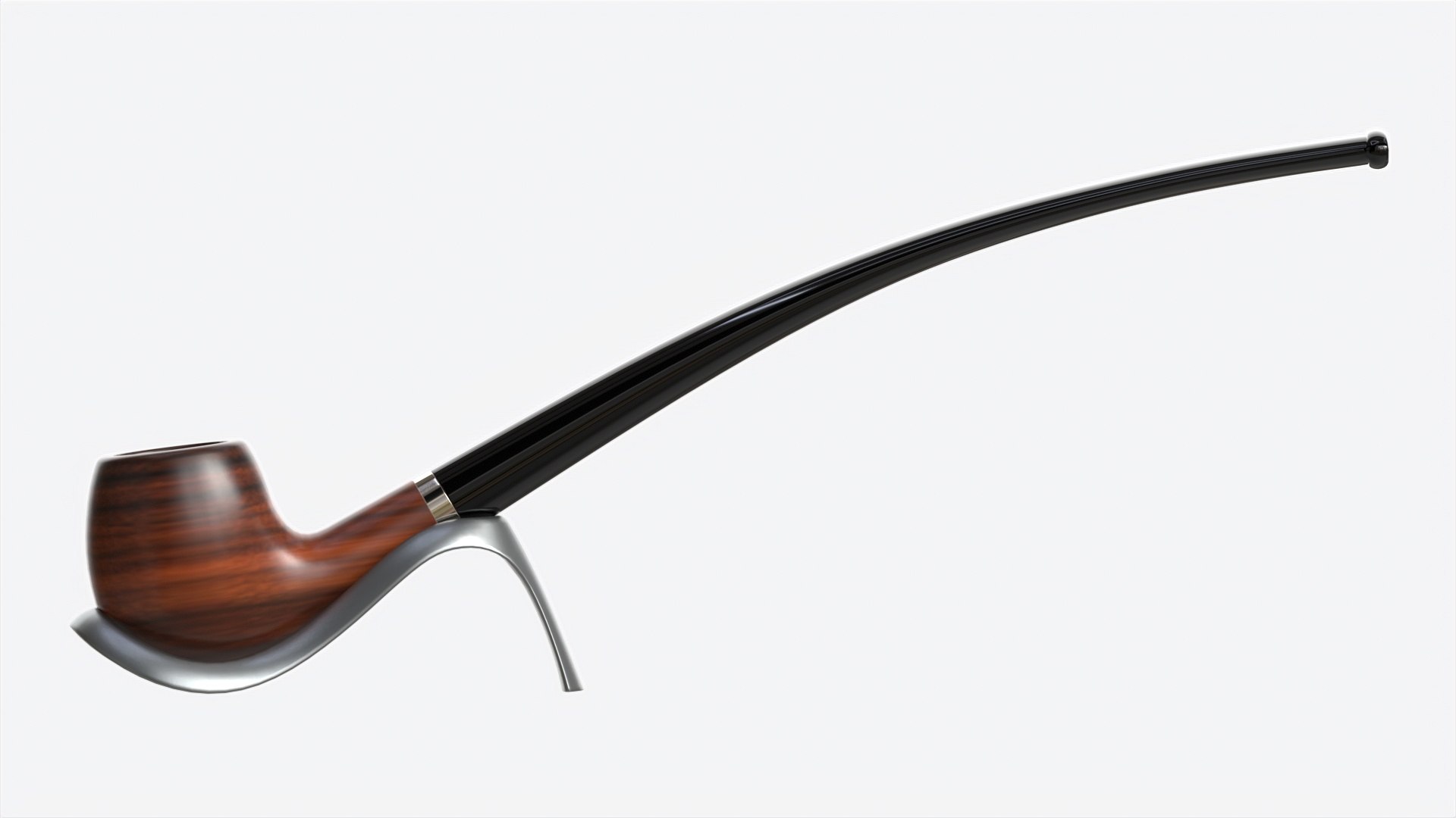 Smoking Pipe Long Briar Wood 01 model - TurboSquid 2073735