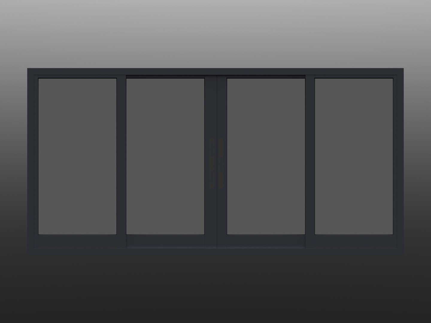 Aluminium Sliding Window 4 Panels 3D - TurboSquid 2177036