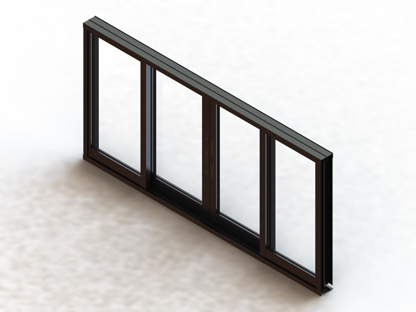 Aluminium Sliding Window 4 Panels 3D - TurboSquid 2177036
