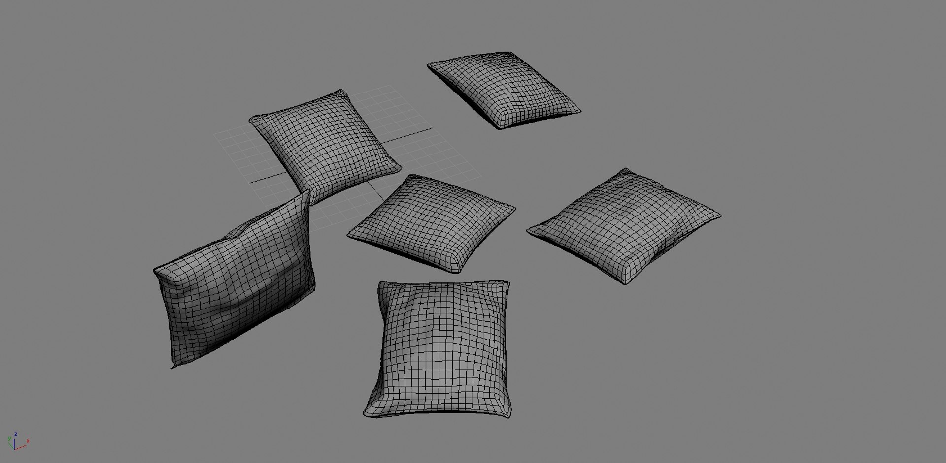 3d model pillows deformation