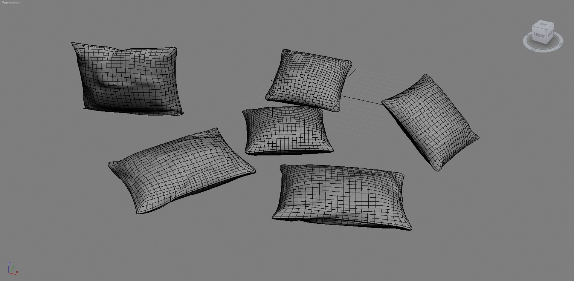 3d model pillows deformation