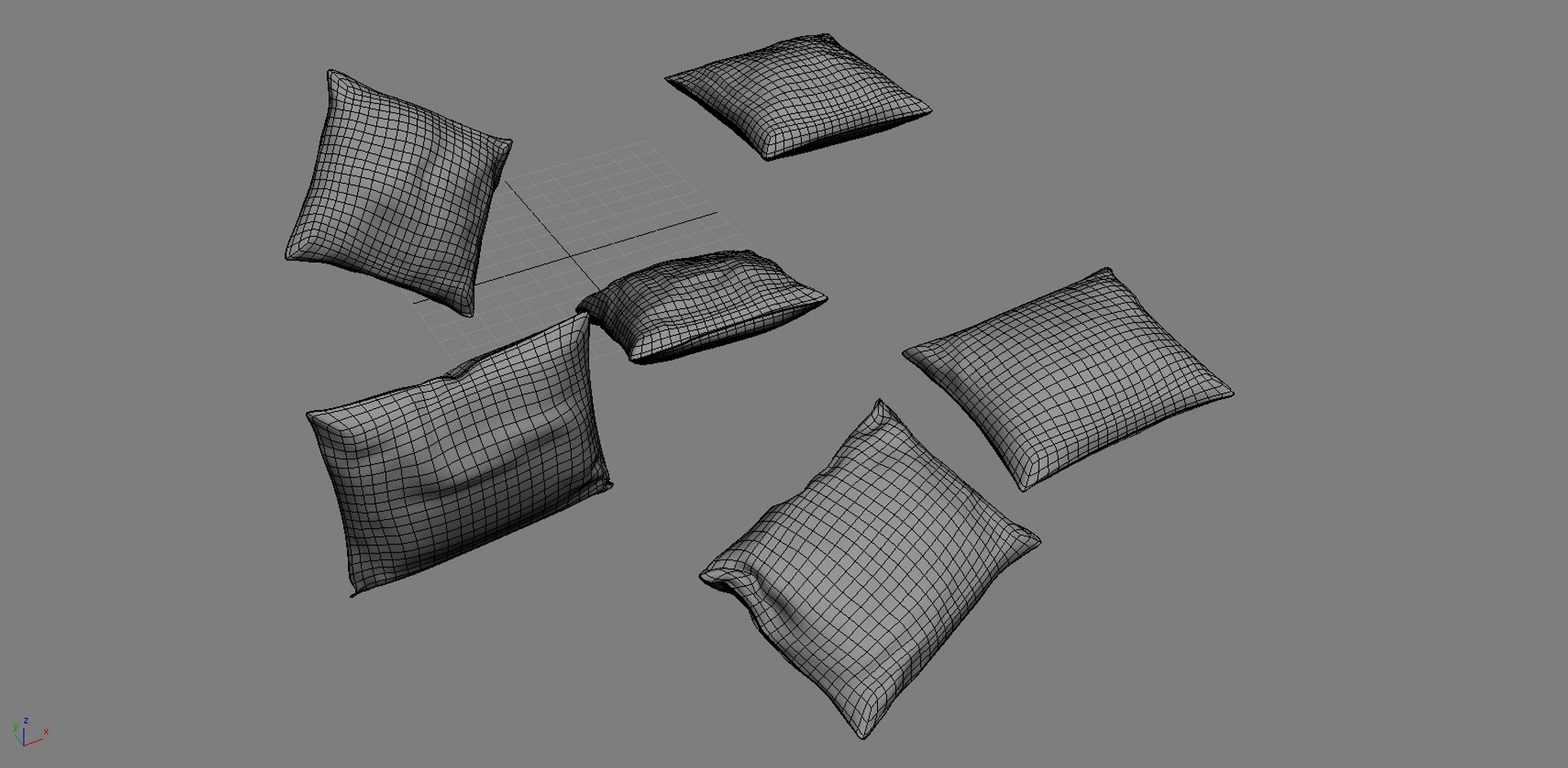 3d model pillows deformation