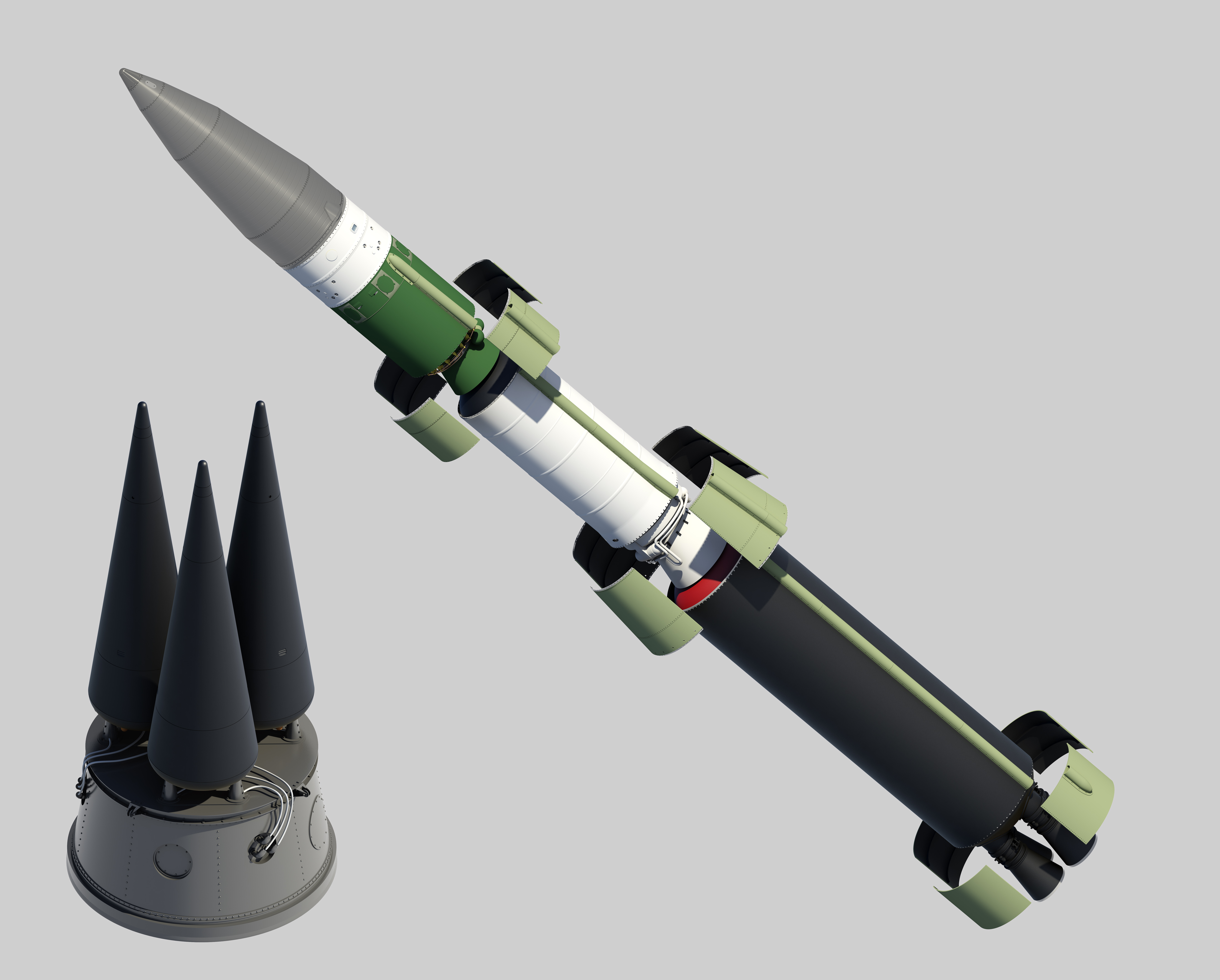 Minuteman-iii intercontinental ballistic 3D model - TurboSquid 1219232