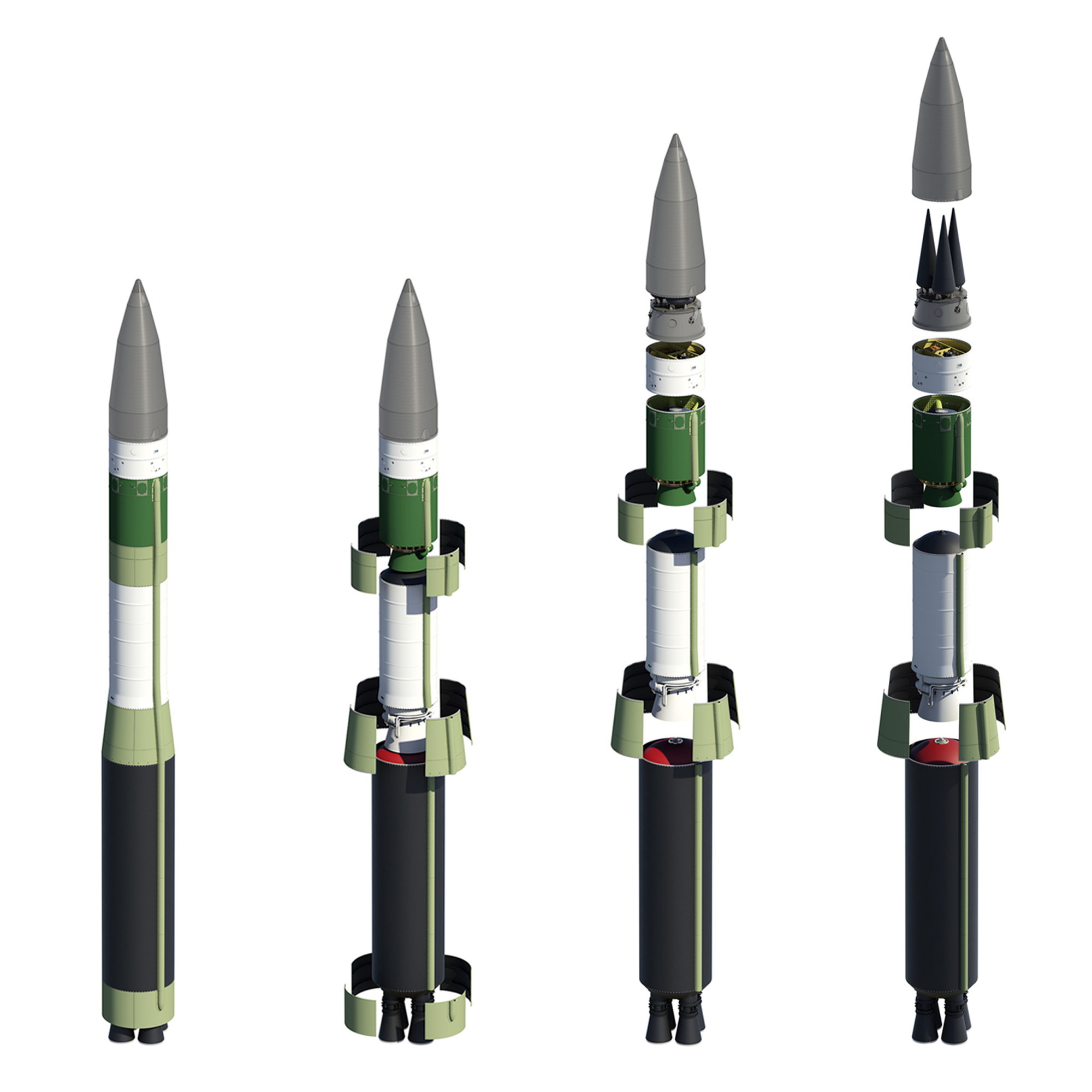 Minuteman-iii intercontinental ballistic 3D model - TurboSquid 1219232