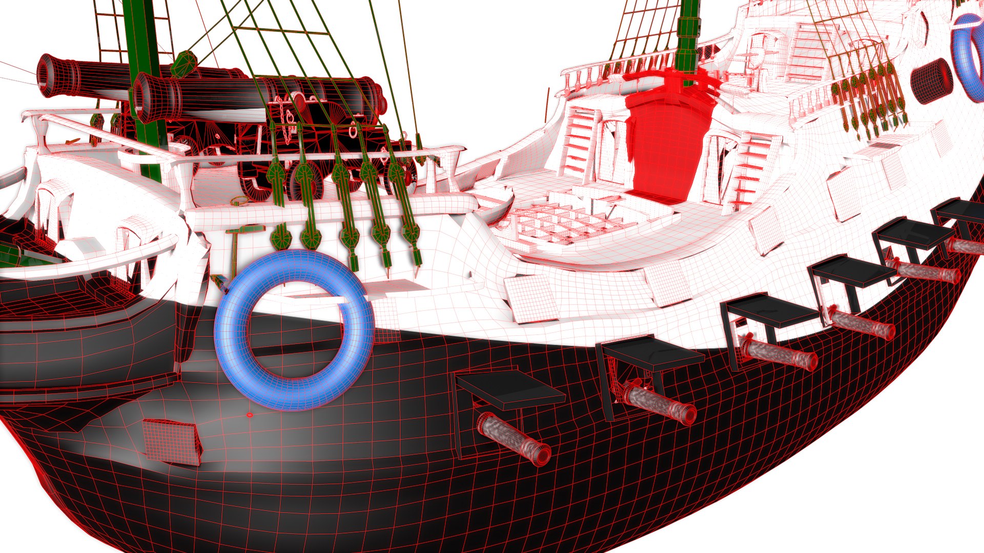 Dutch Ship With Cannon 3D Model - TurboSquid 2133981