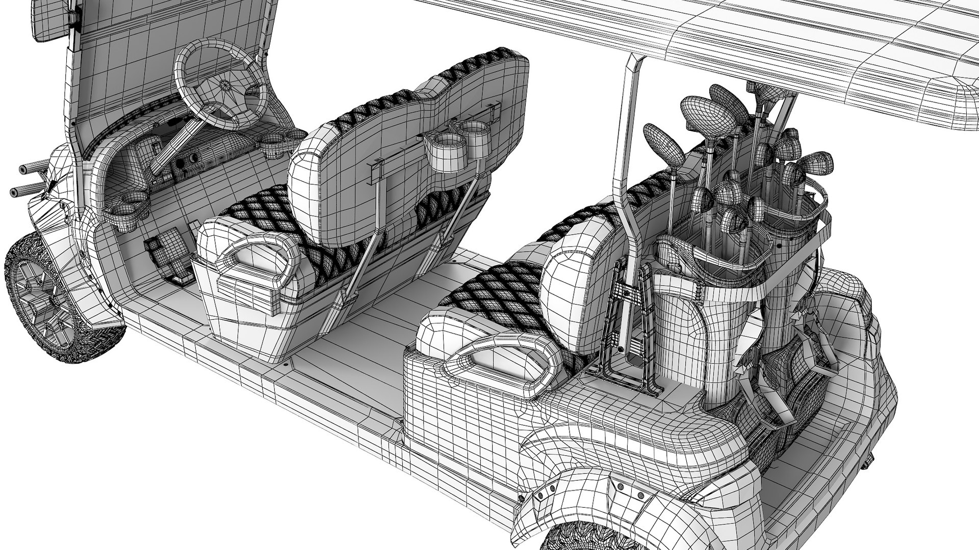 Golf Car Long Clubs 3D - TurboSquid 1518904