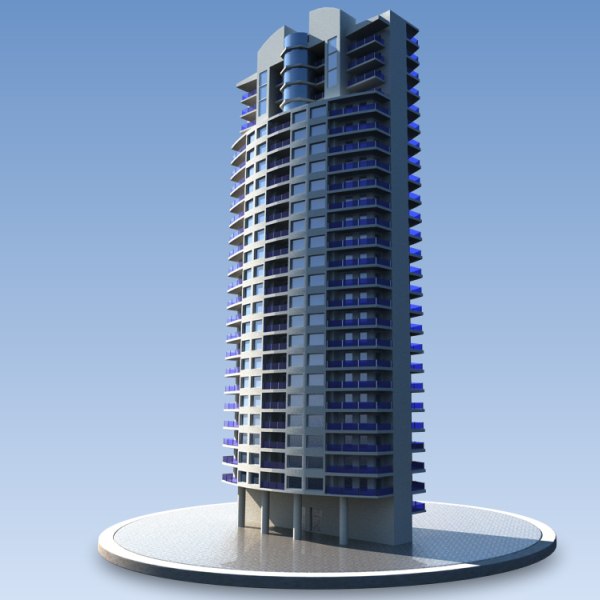 modelo 3d Edificio residencial High Poly 01 - TurboSquid 671959