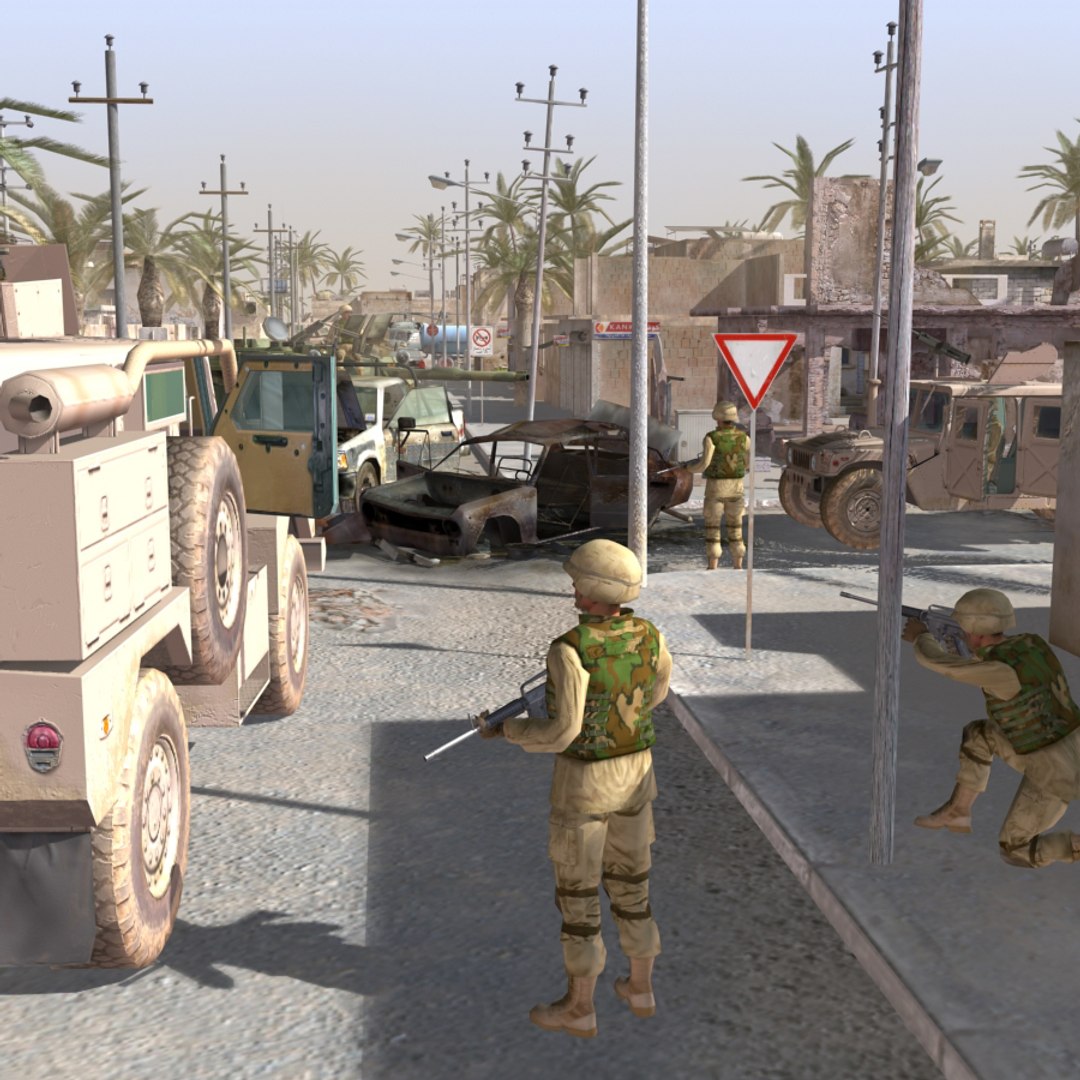 3d Arab Town War Scenario