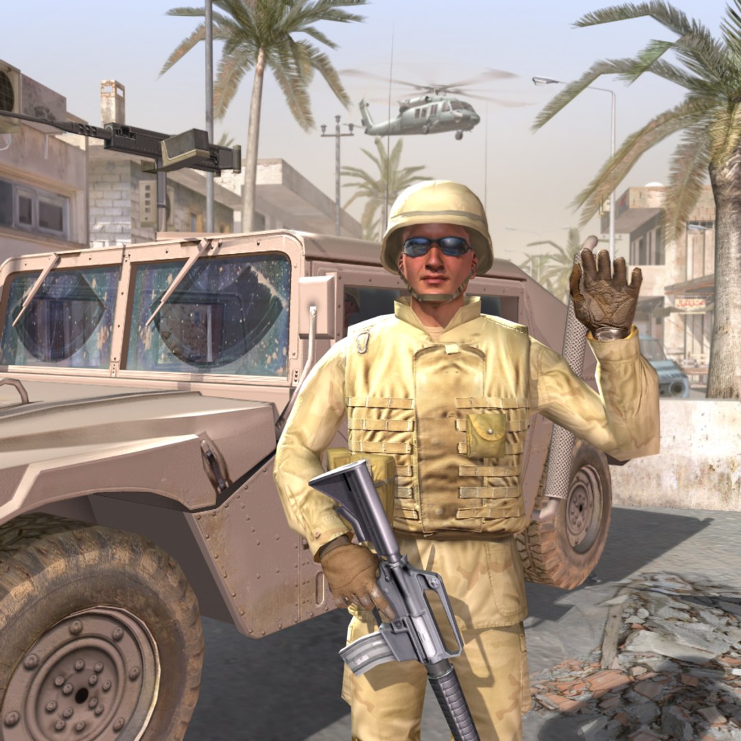 3d Arab Town War Scenario