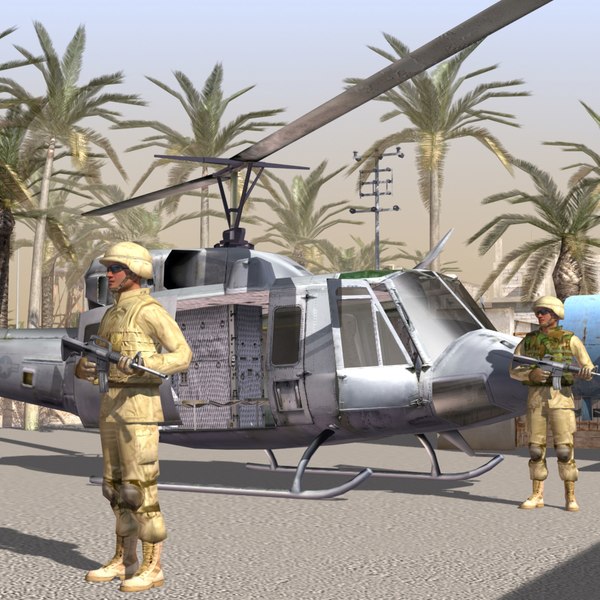 3d arab town war scenario